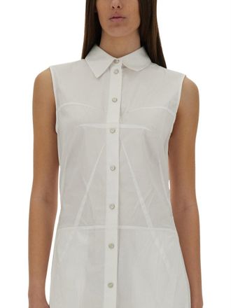 Helmut Lang Bustier Shirt Dress - White