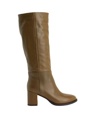 8 by YOOX LEATHER MID-HEEL BOOT