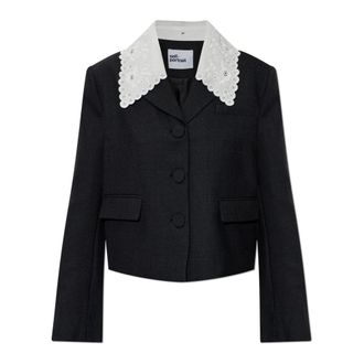 Self Portrait Blazer mit abnehmbarem Kragen - - Jackets - Damen - Grau - S