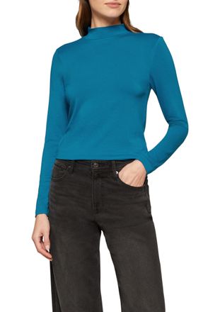 s.Oliver Schmal geschnittenes Langarmshirt aus Viskosemix