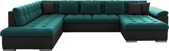 Mirjan24 Eckcouch Ecksofa Niko Bis, Design Sofa Couch mit Schlaffunktion und Bettkasten U-Sofa Farbauswahl Wohnlandschaft vom Hersteller (Ecksofa Rechts, Soul 