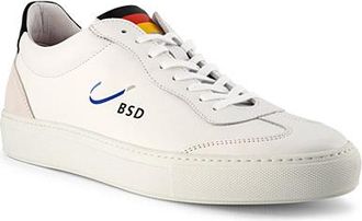 Rosso E Nero Herren Sneaker wei&szlig; Glattleder