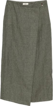 Herno Femme, Jupes, Vert, Taille: 38 FR Jupe Midi Portefeuille