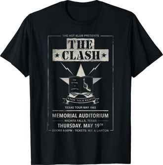 The Clash 83 Wichita Falls Texas Poster T-Shirt
