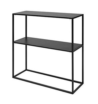 AC Design Furniture Nino Table Console Industrielle en Métal, Table dappoint Noire, Meuble de salon, Meuble dentrée, H : 80,5 x L : 79,5 x P : 26 cm, Noir