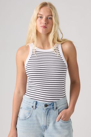 Levi's D&eacute;bardeur Dos Nageur Essential - Femme - Blanc / May Stripe Bright White - XS