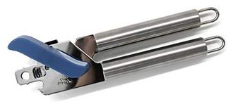 Fackelmann Fackelmann 670530 PP, mit Rohrgriff, 20 cm, 1 Stück. Dosenöffner AC Edelstahl. ELEMENTAL FM, Stahl, Silberfarben/Blau