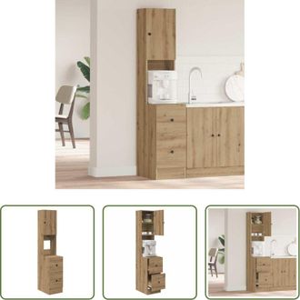 vidaXL vidaXL K&uuml;chenregal - K&uuml;chenbuffet mit Schubladen Artisan-Eiche 32 x 50 x 180 cm