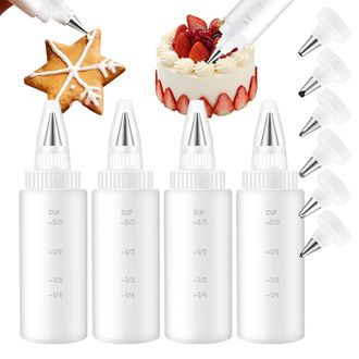 Generic Kekse Glasur Flaschen | Ergonomisches Backset - Quetschflaschen f&uuml;r Kuchendekoration | F&uuml;r Freunde Studenten Erwachsene M&auml;nner Frauen Anf&auml;nger Enthusi