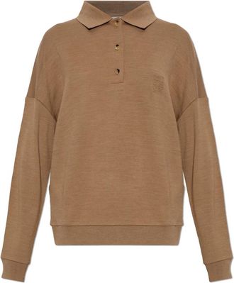 Max Mara Alpaka-Woll-Polo - - Knitwear - Damen - Braun - XS