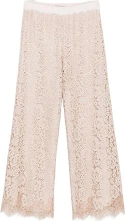 D.exterior Femme, Pantalons, Brun, Taille: 40 FR Lace Palazzo Pants