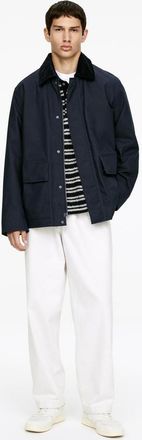 Arket Jacke Aus Gewachster Baumwolle -Blau