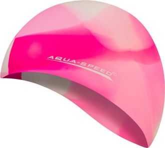 Aqua Speed BUNT Badekappe wasserdicht + Kleines Mikrofaserhandtuch | Damen & Herren | Schwimmmütze | Bademütze für Kinder | Bunte Badehaube Schwimmen | Schwimmha