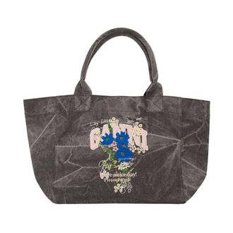 Ganni Medium Trapeze Shopper Bag - - Bags - Damen - Grau - ONE SIZE