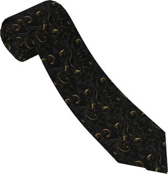 Generic Cravates Homme Imprim&eacute; Dragon Noir Et Or Cool Tendance Men Tie Classique Cravate Pour Homme Pour L&Eacute;cole F&ecirc;te C&eacute;l&eacute;brations