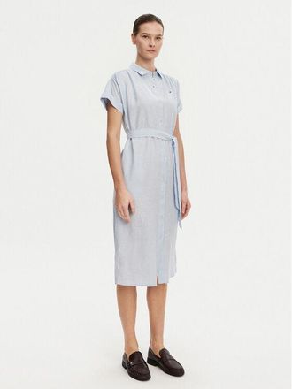 Tommy Hilfiger Hemdkleid Ess WW0WW44653 Himmelblau Regular Fit