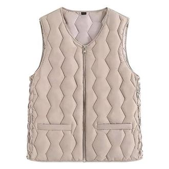 Generic Gilet Sans Manche Femme Gilet Femme D&eacute;contract&eacute; Quotidien Ville Col Montant Hiver - Veste DEmpilage Chaude Pour Grand Froid Urbain