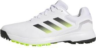 adidas Mens Traxion Response sans Crampons Chaussure de Golf, Cloud White/Core Black/Lucid Lemon, 44 2/3