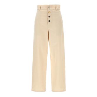 Moschino Baumwollhose - - Trousers - Damen - Beige - XS