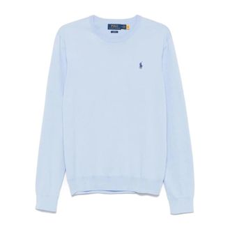 Polo Ralph Lauren Rundhals-Pullover mit gesticktem Logo - - Knitwear - Herren - Blau - S