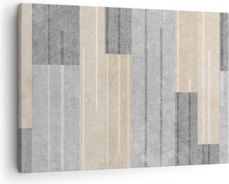 Arttor Bilder auf Leinwand Abstraktion Linien Pastell Leinwandbild 70x50cm Wandbilder Dekoration Wohnzimmer Schlafzimmer K&uuml;che Deko Klein Wanddeko Bild Wand 