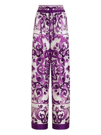 Dolce & Gabbana Hose aus Seide - Weiß