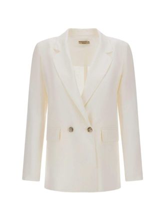 Herno Womens Blazer White Linen Jacket