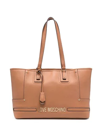 Love Moschino Schultertasche mit Logo - Braun