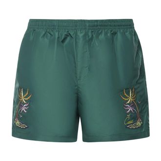 Casablanca Homme, Maillots de bain, Vert, Taille: XL Casa Embroidery Swim Shorts