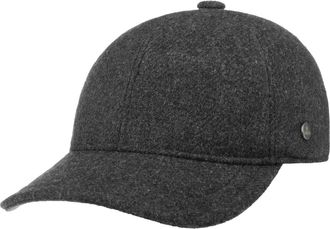 Lierys Shetland Wool Basecap Einfarbig Verstellbar Herren Herbst Winter Made in Italy anthrazit One Size