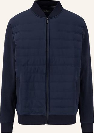 Fynch-Hatton Fynch-Hatton Sweatjacke Im Materialmix blau