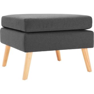 vidaXL Fu&szlig;hocker Dunkelgrau Stoff Vidaxl