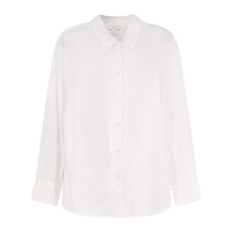 Vince Hemd mit verdeckter Knopfleiste aus feinem Twill - - Blouses & Shirts - Damen - Wei&szlig; - M