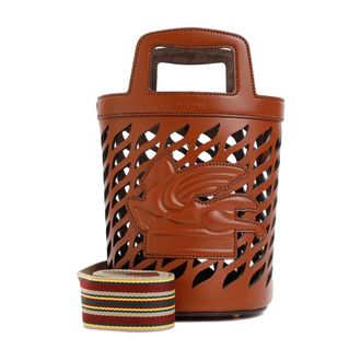 Etro Femme, Sacs, Brun, Taille: ONE Size Coffa Leather Bucket Bag