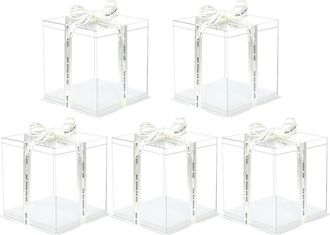 Cabilock 5pcs Kuchen Boxen Kunststoff Cake Box Torten Boxen Transparente S¨¹?igkeiten Box Cupcake Muffin Box Geb?ck Karton Geschenkbox f¨¹r Geburtstag Valentin