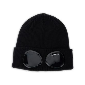 C.P. Company C.p. Company, Homme, Accessoires, Noir, Taille: ONE Size Cotton Goggle Beanie