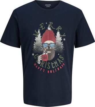 Jack & Jones Jjnoel Xmas Tee Ss Crew Neck Pls - Plus Size