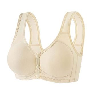 Generic cfpqv Soutien-gorge pour femme sans armatures - Fermeture avant - Gros seins - Maintien solide - Bonnets pleins - Rembourr&eacute; - Sans armatures - Confort