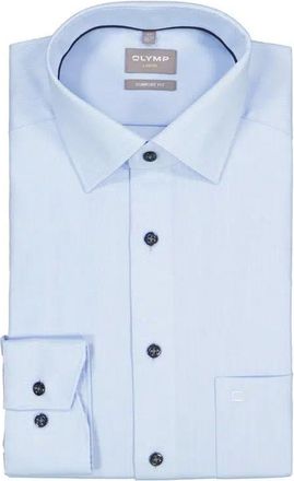 Olymp Herren Hemd blau Baumwolle