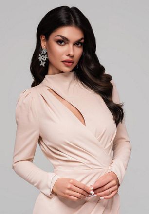 Ombre Abendkleid Elegantes Minikleid mit Wickeloptik und Cut-Out