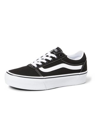 Vans Damen Ward Platform Sneaker Ward Platform Trainers, (CANVAS) BLACK/WHITE, 42.5 EU