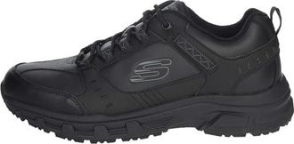 Skechers Oak Canyon Redwick Hommes Formateurs, Black Leather Synthetic Textile Black Trim, 48.5 EU