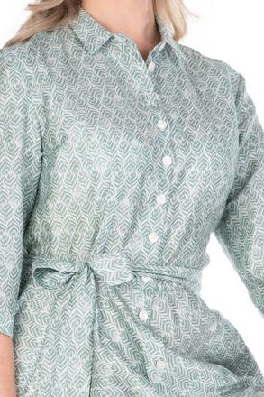 Hammerschmid Trachtenkleid Hemdblusenkleid - STEINSEE - gr&uuml;n gemustert