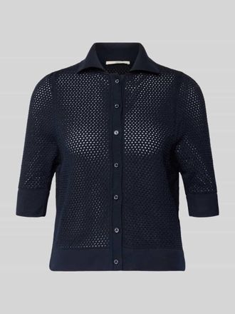 Lanius Strickjacke mit Polokragen und 1/2-Arm