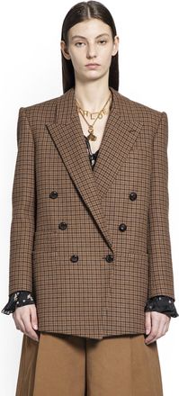 Chlo&eacute; Houndstooth Wool Blazer
