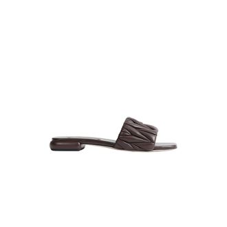 Miu Miu Matelass&eacute; Nappa Leather Slides
