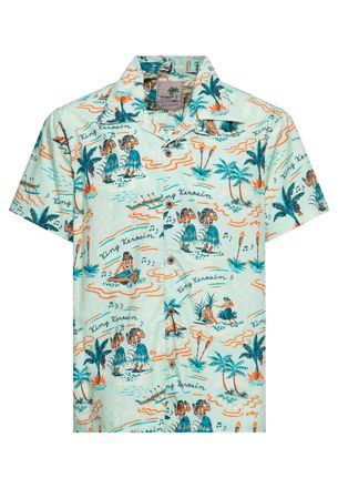 King Kerosin Herren Hawaiihemd Hula Hawaii