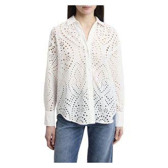 MC2 Saint Barth Femme, Blouses et Chemises, Blanc, Taille: 36 FR Cristal Long Sleeve Shirt