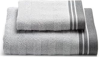 Caleffi 2-teiliges Handtuchset 100% Baumwolle Frottee - 1 Handtuch 50x100 cm + 1 G&auml;stetuch 40x60 cm, Weich & Saugf&auml;hig