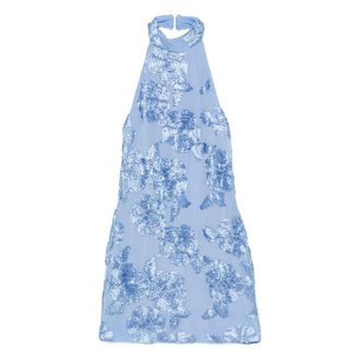 Rotate Rotate Birger Christensen, Femme, Robes, Bleu, Taille: 38 FR Halterneck Dress